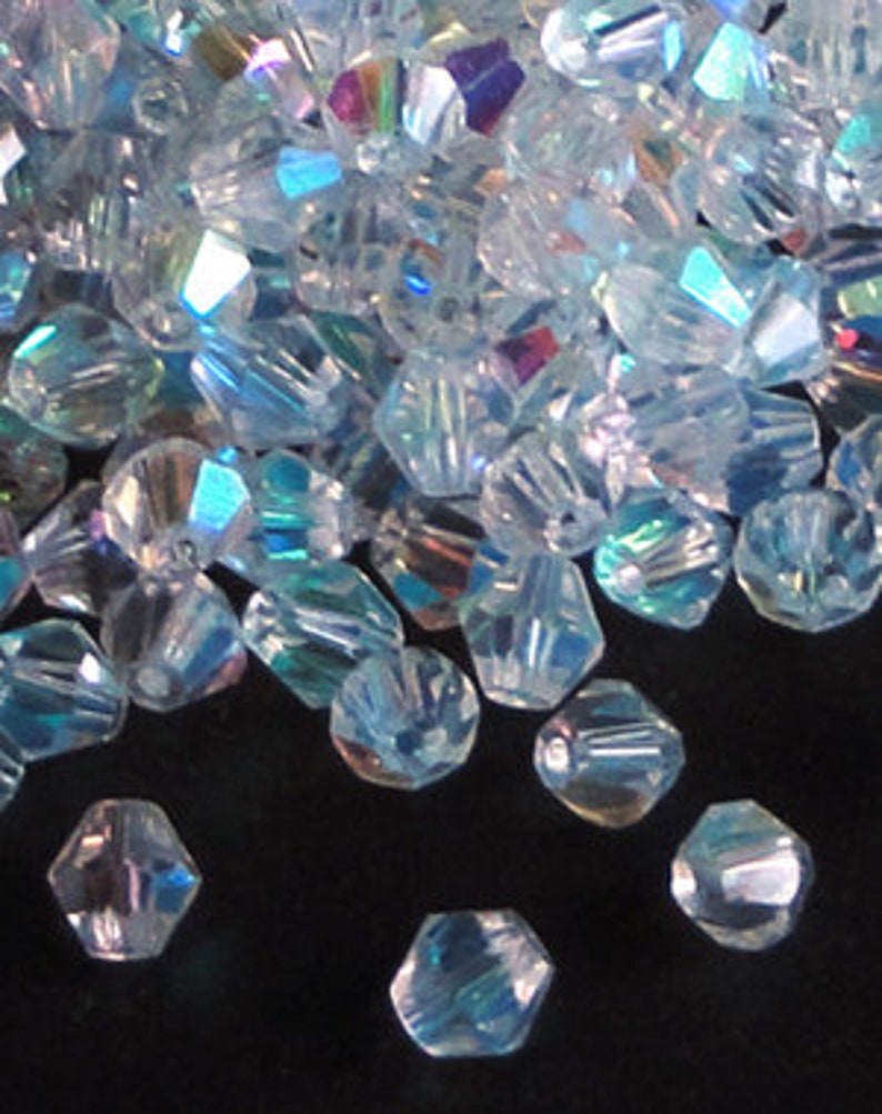 12pc 6mm Thunder Polish Crystal Faceted CRYSTAL Clear AB | Etsy