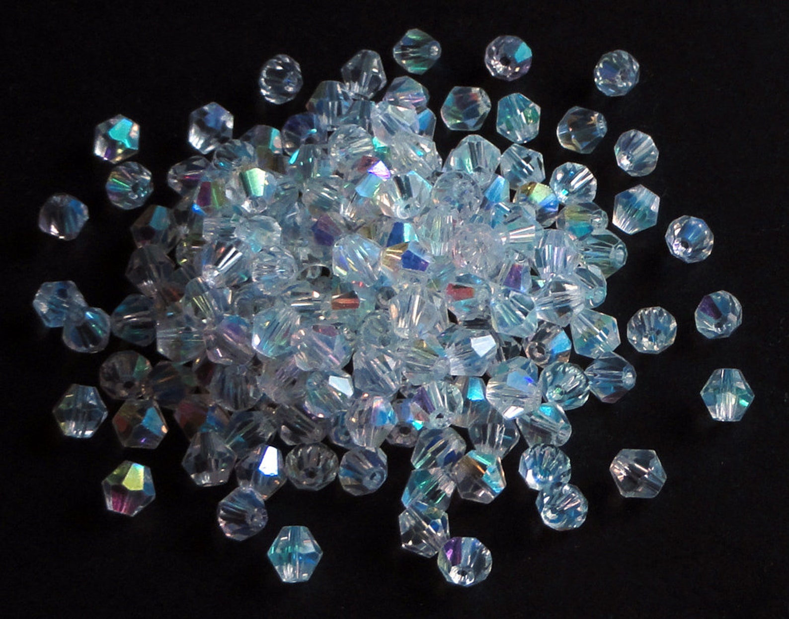 24pc 3mm Thunder Polish Crystal Faceted CRYSTAL Clear AB | Etsy