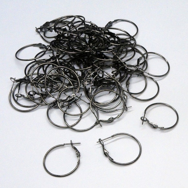 Shop Black Hoop Earrings Online - Etsy