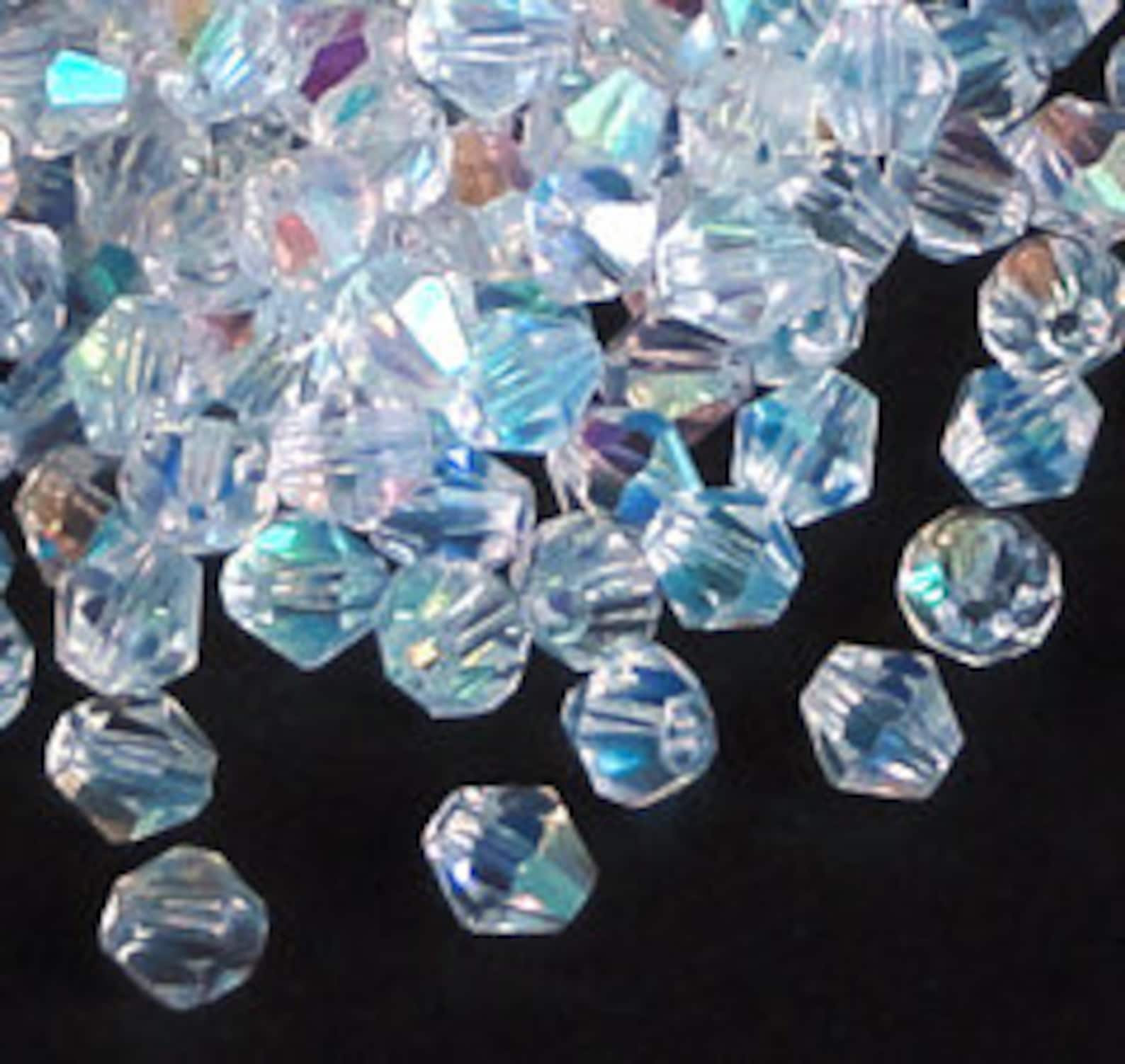 12pc 6mm Thunder Polish Crystal Faceted CRYSTAL Clear AB | Etsy