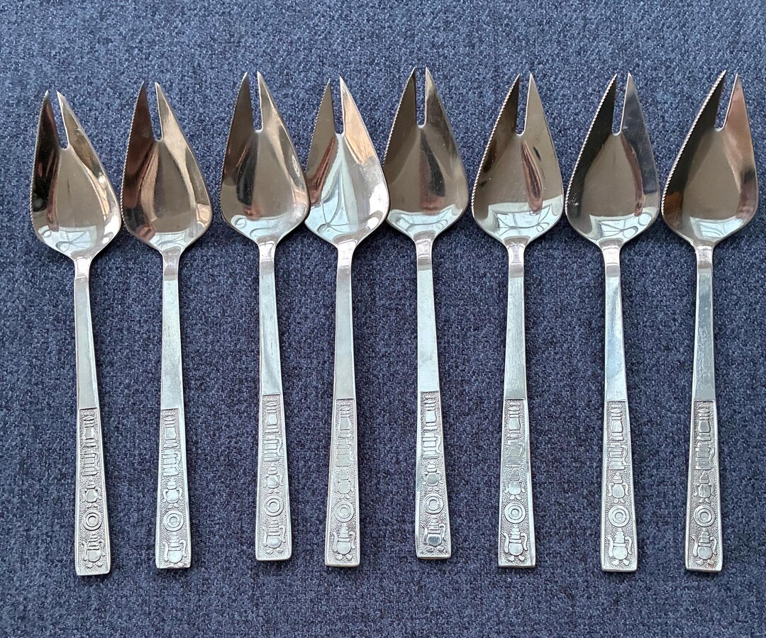 8 MCM Splayds or Buffet Forks in Stainless Steel Coffee Pot Decoration ...