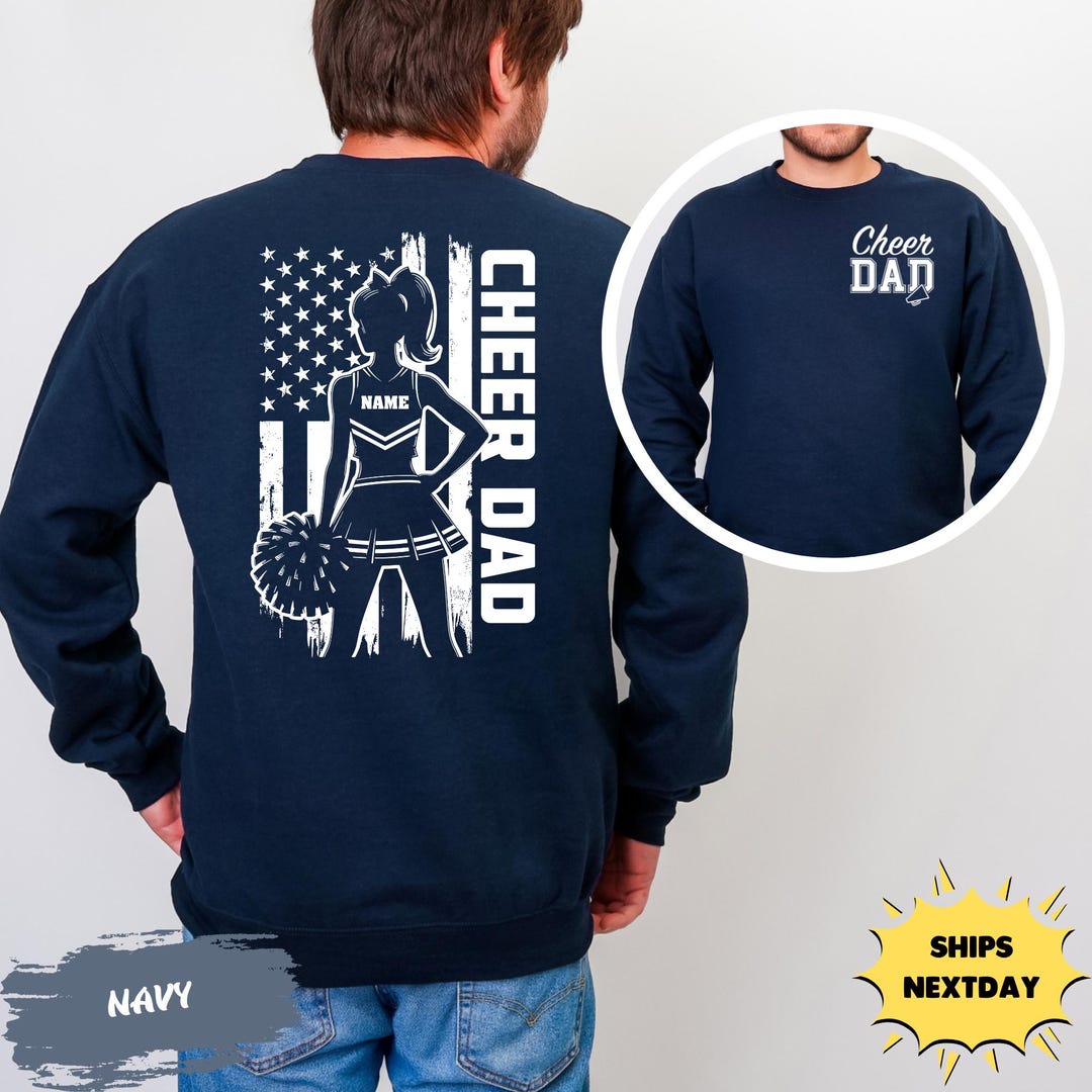 Custom Cheer Dad Sweatshirt, Personalized Proud Cheerleading Dad - Etsy