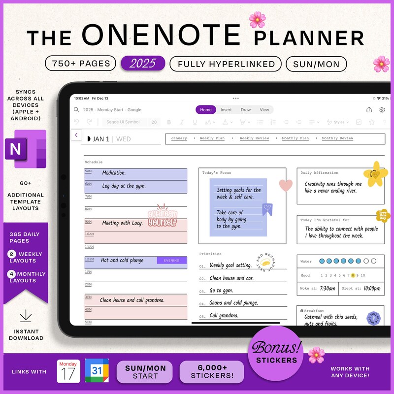 Onenote Templates - Etsy