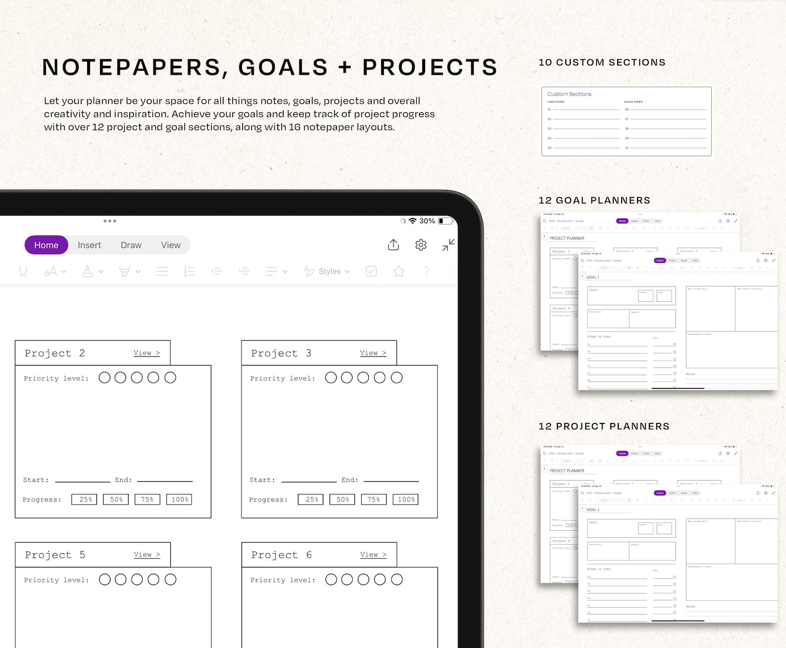 2026 Onenote Planner • Hyperlinked Digital Planner • One Note Template ...