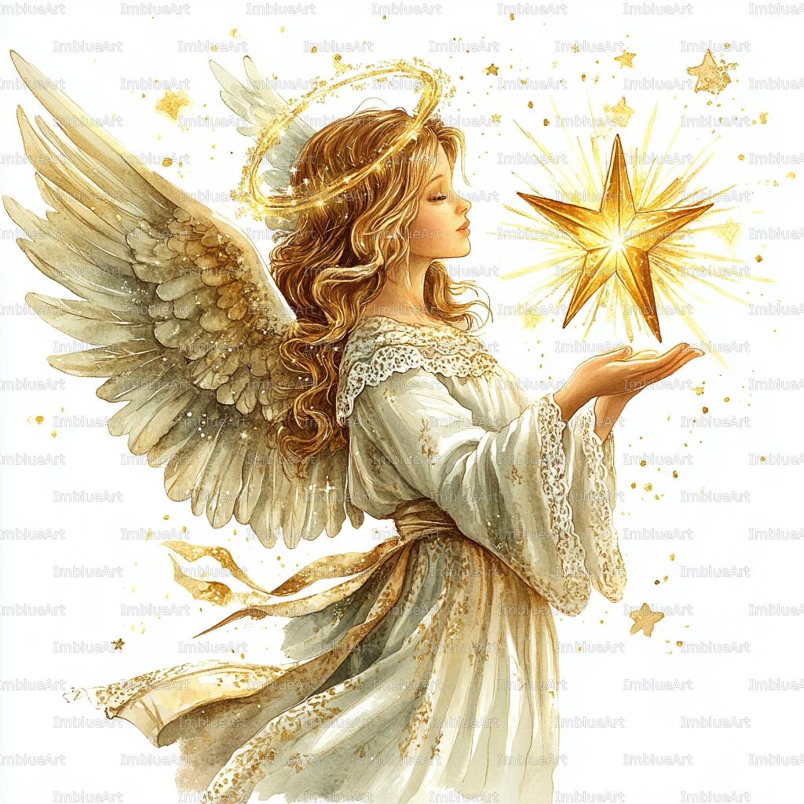 24 Christmas Angel Clipart | Holiday Religious | Celestial Art ...