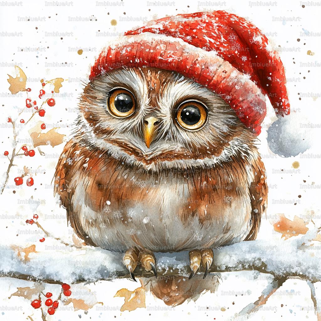 19 Christmas Owl Clipart | Holiday Bird Art | Winter Wildlife ...