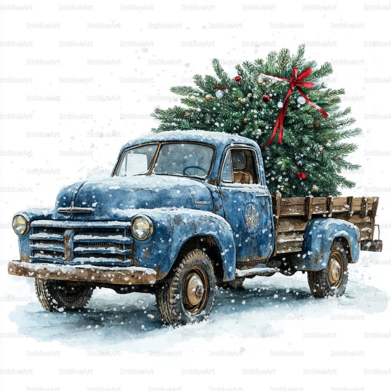 24 Christmas Truck Clipart SET | Holiday Tree Delivery | Printable ...