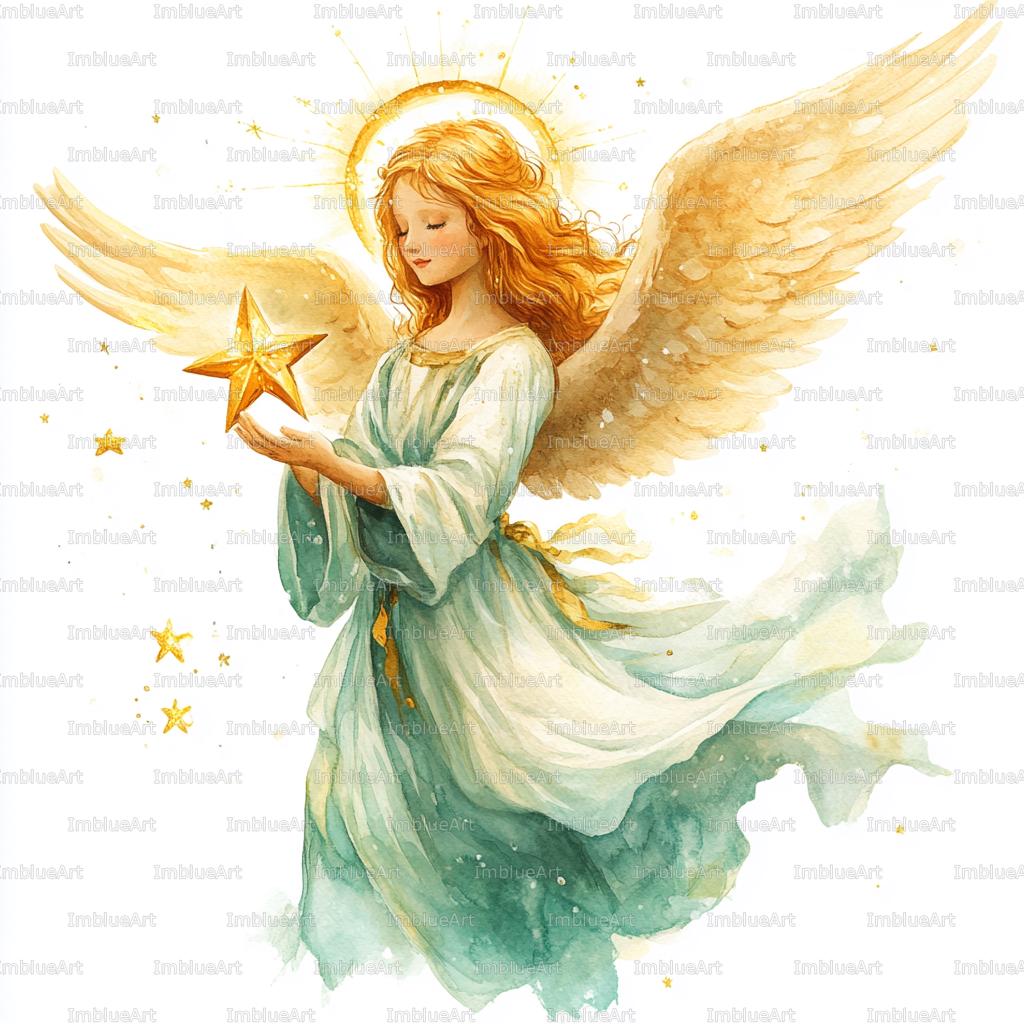 24 Christmas Angel Clipart | Holiday Religious | Celestial Art ...