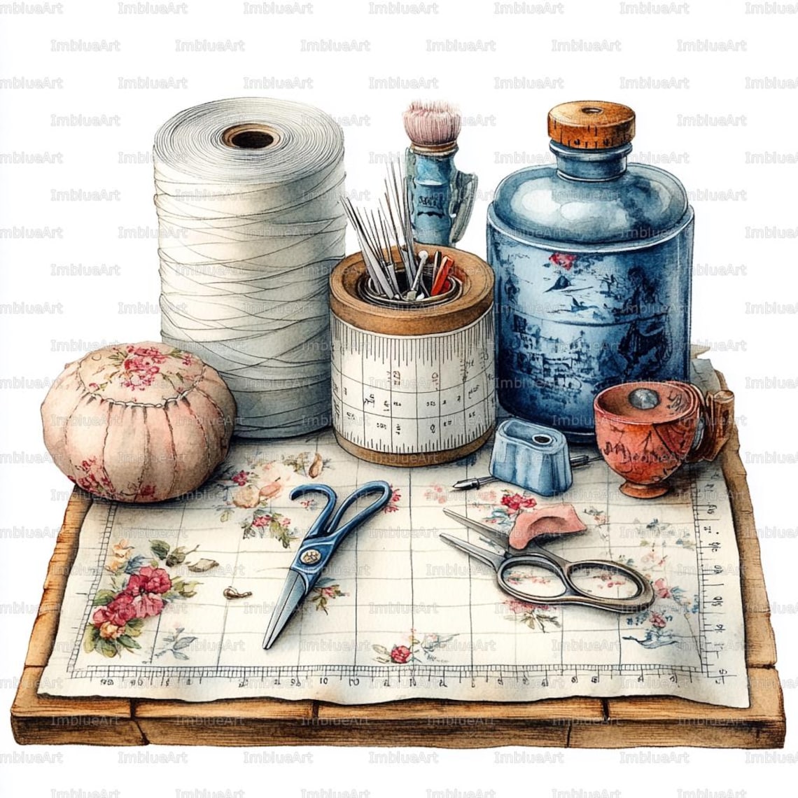 24 Sewing Tools Clipart | Tailoring Supplies | Fabric Craft | Printable ...