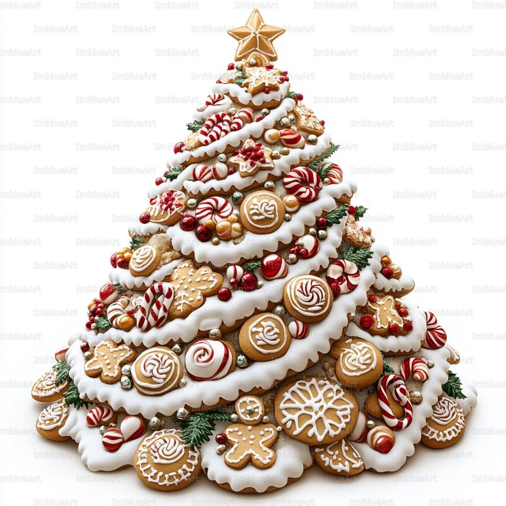 23 Gingerbread Tree Clipart | Sweet Holiday Christmas | Printable ...