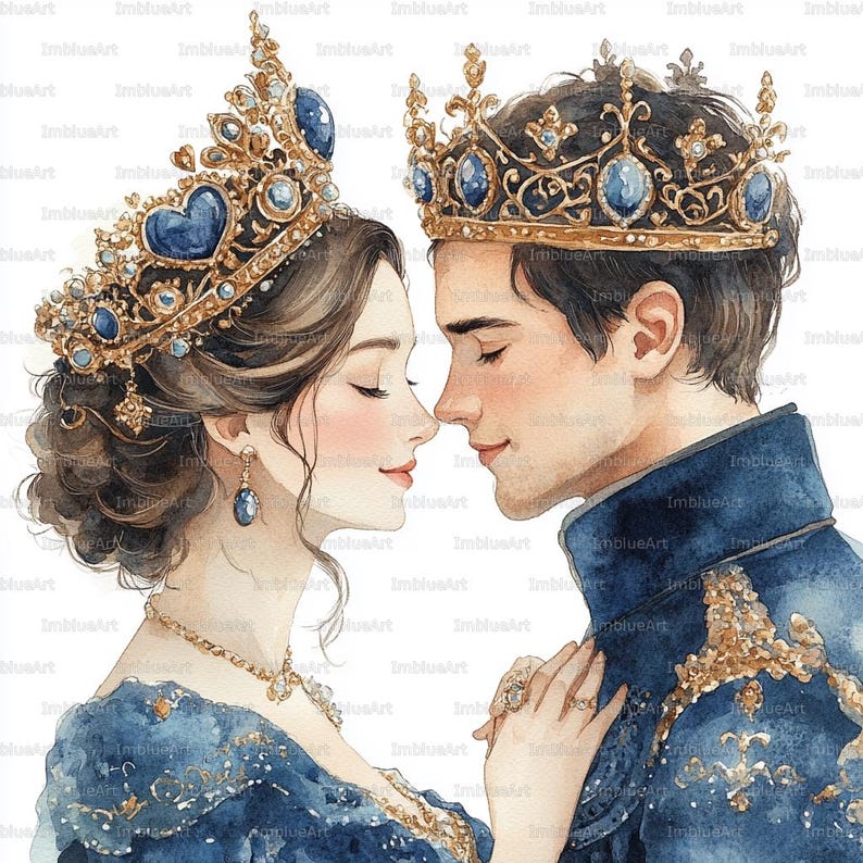 24 Crown Clipart, Royal Love Crowns Prince Princess Romantic Wedding ...