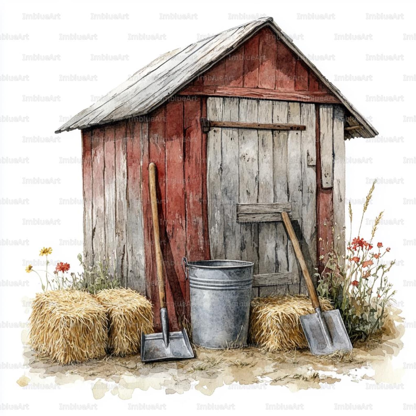24 Farm Tools Clipart, Farm Life Collection, Rustic Farming Equipment ...