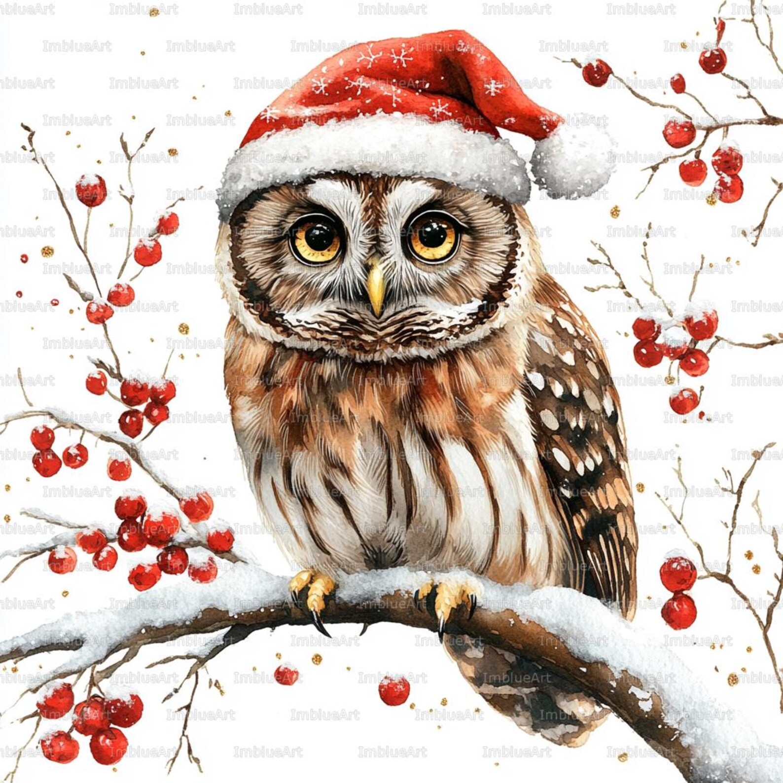 19 Christmas Owl Clipart | Holiday Bird Art | Winter Wildlife ...