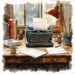 24 Writer's Desk Clipart | Creative Workspace | Printable Watercolor ...
