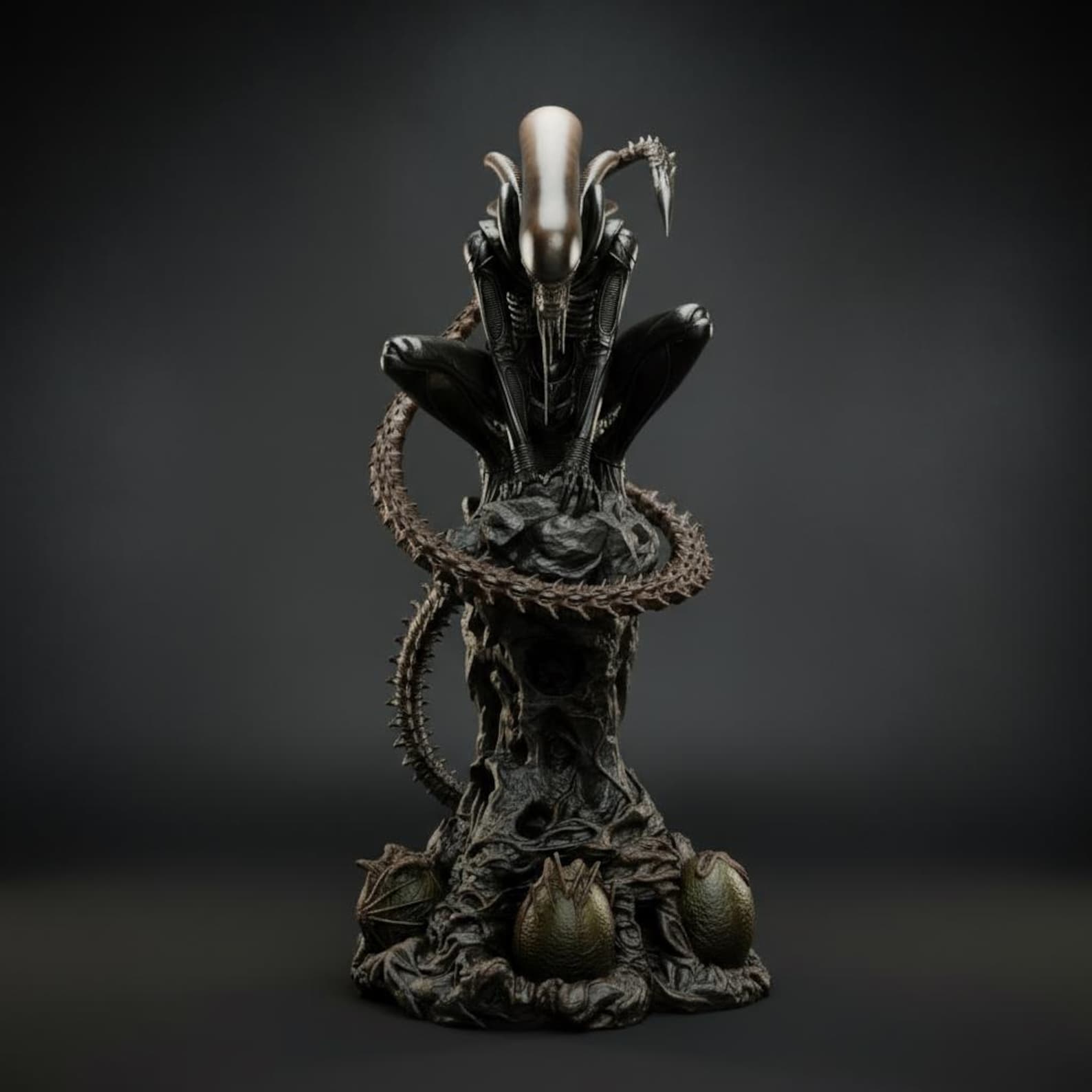 Alien Xeno Statue STL – 1/6 Scale Sci-fi Creature | High-detail ...