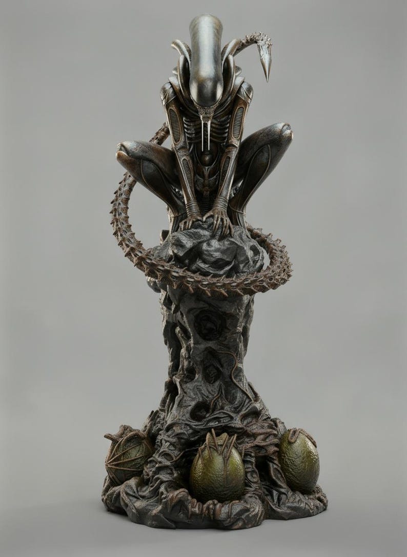 Alien Xeno Statue STL – 1/6 Scale Sci-fi Creature | High-detail ...