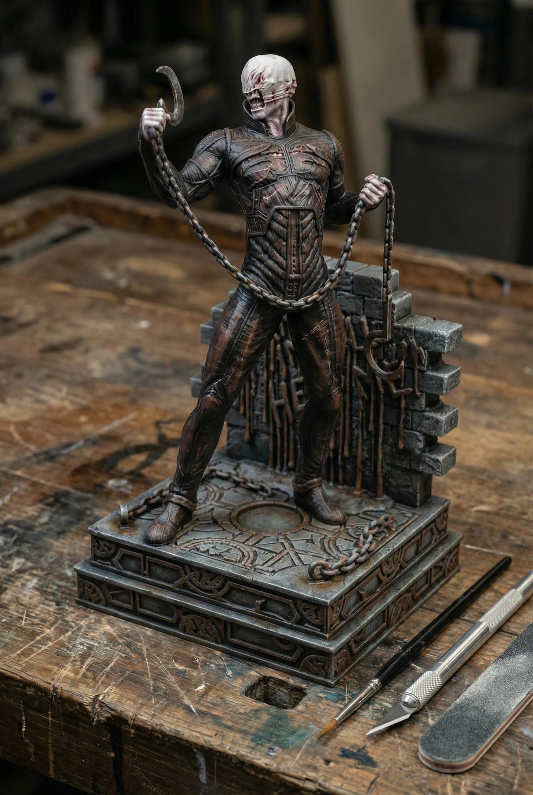 Chained Torment Warrior STL | Horror Dungeon Statue 3D Print Model - Etsy