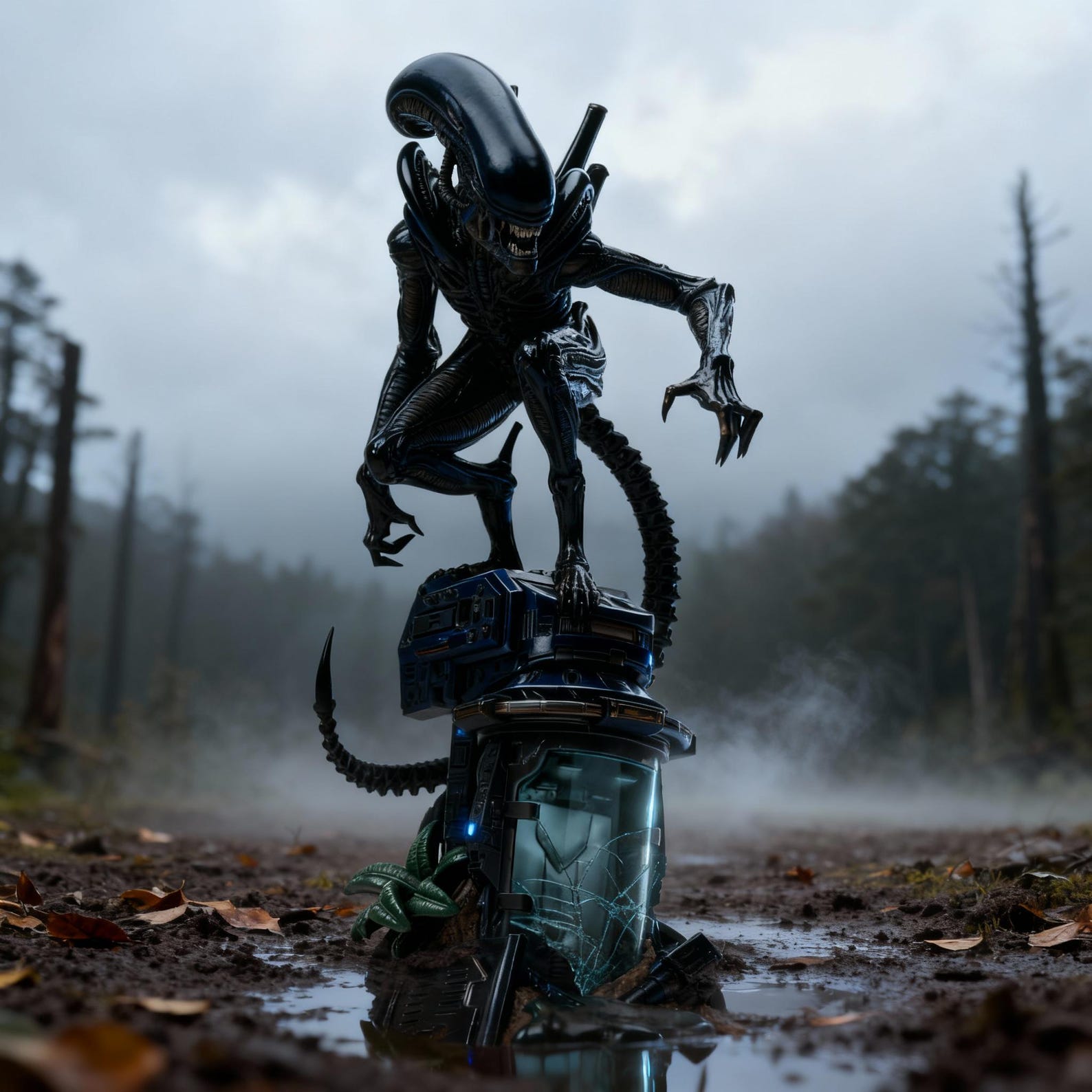 Alien Xenomorph-style Bust | 3D Printable STL Horror Alien Statue - Etsy
