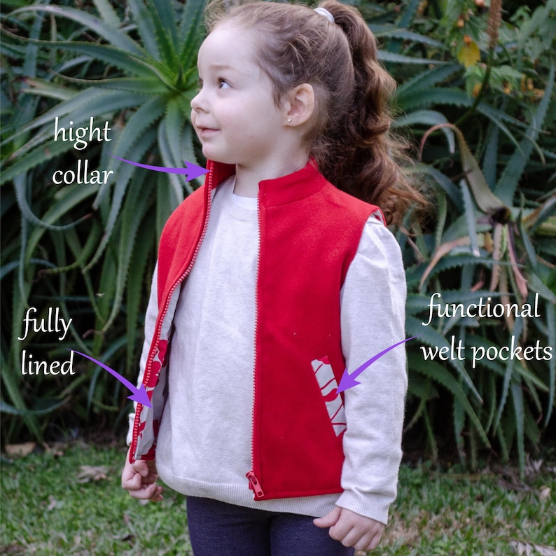 Simple Vest for Boys and Girls 1 to 10 Years PDF Pattern - Etsy