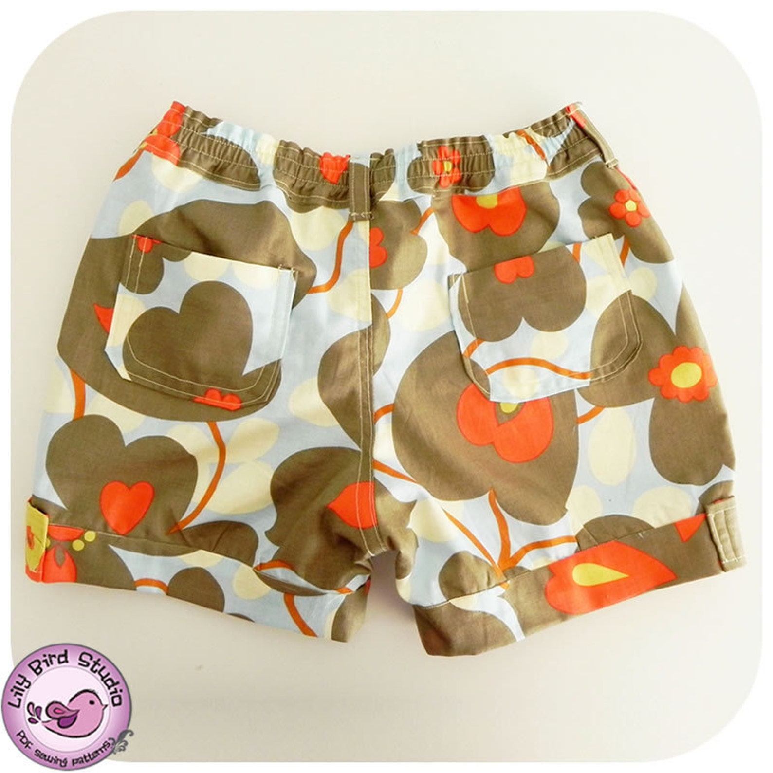 Cuffed Shorts for Girls Denim Style Front and Back Pockets - Etsy