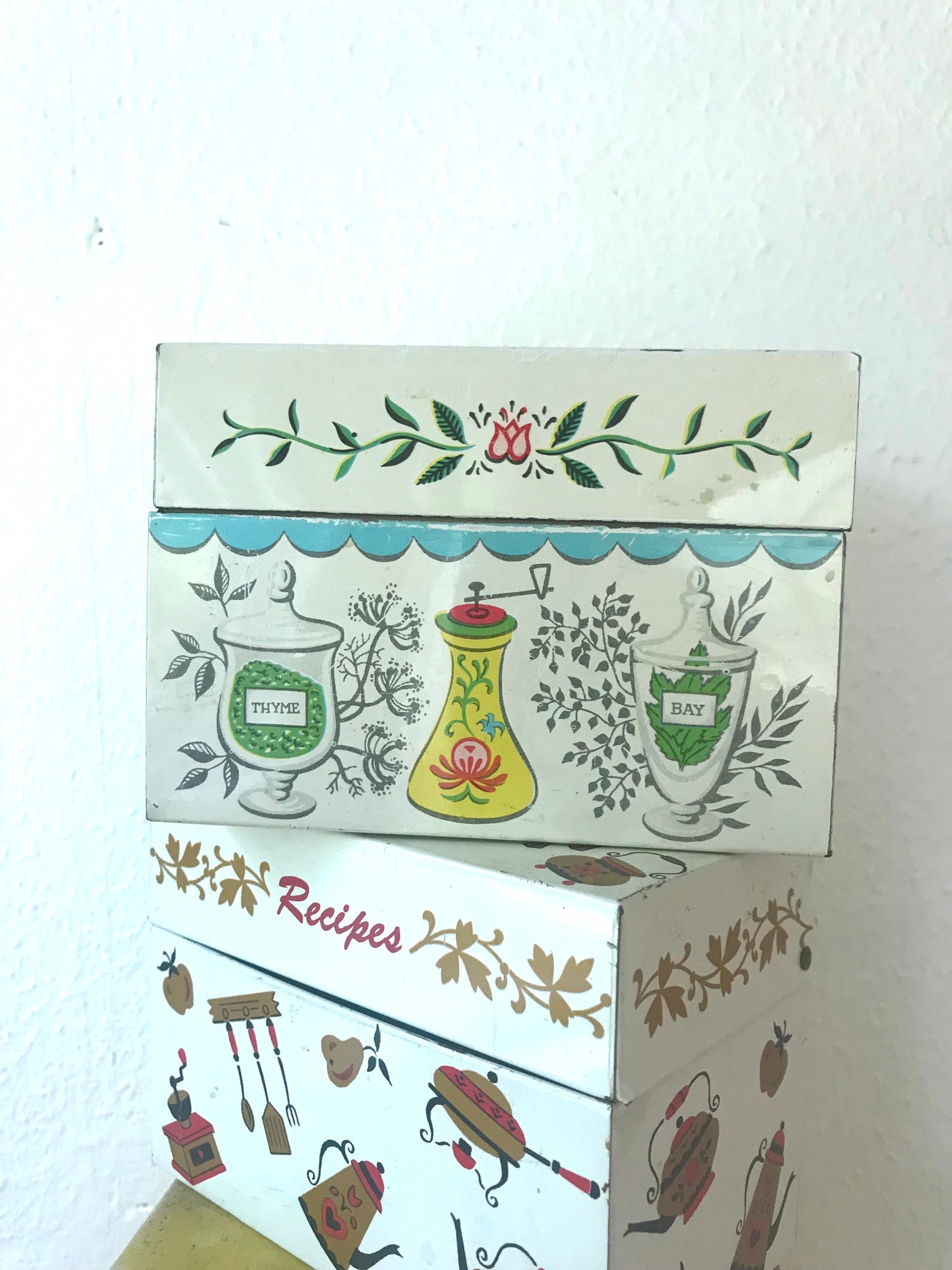Vintage Recipe Boxes / 1960s Recipe Box Set / Vintage Recipes - Etsy