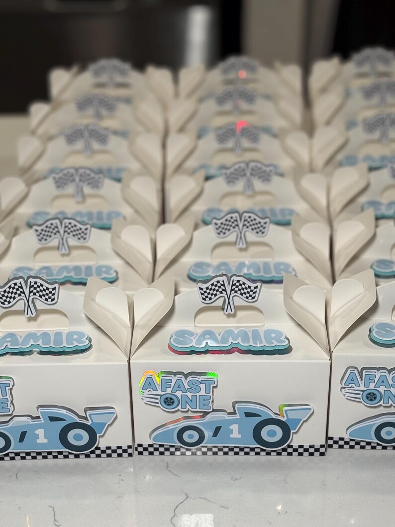 Formula 1 Themed Gable Favor Boxes / Racecar Themed - Etsy