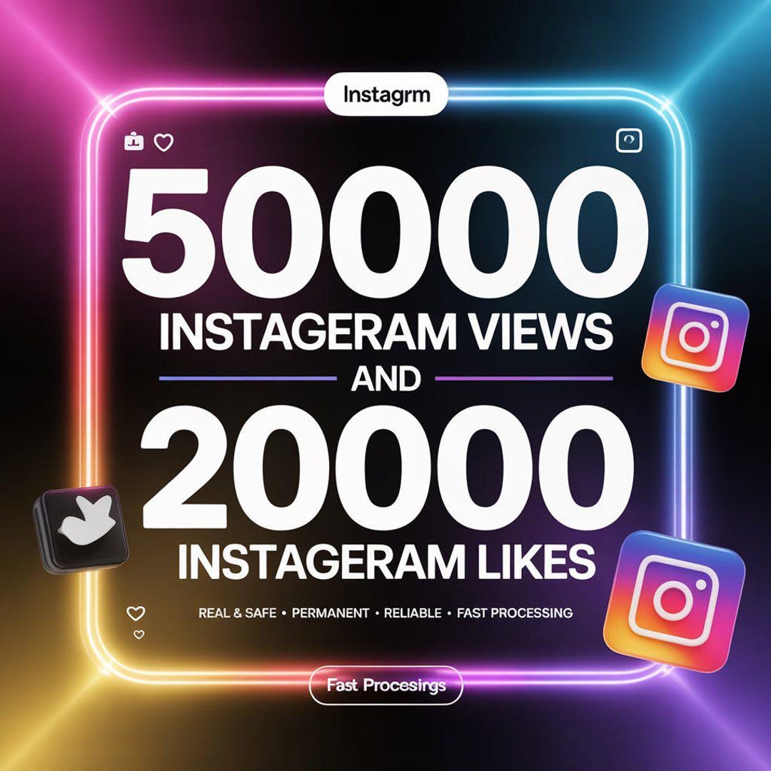 Instagram Viral Boost Kit – 50,000 Views + 20,000 Likes Instant Digital ...