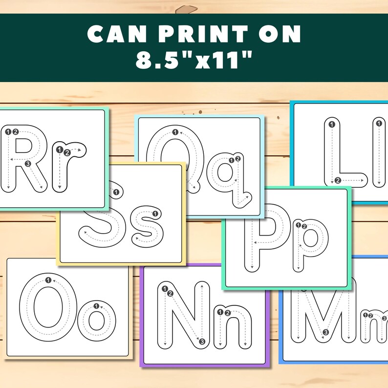 Alphabet Tracing Flashcards: Letter Worksheets, ABC Activities (PDF ...
