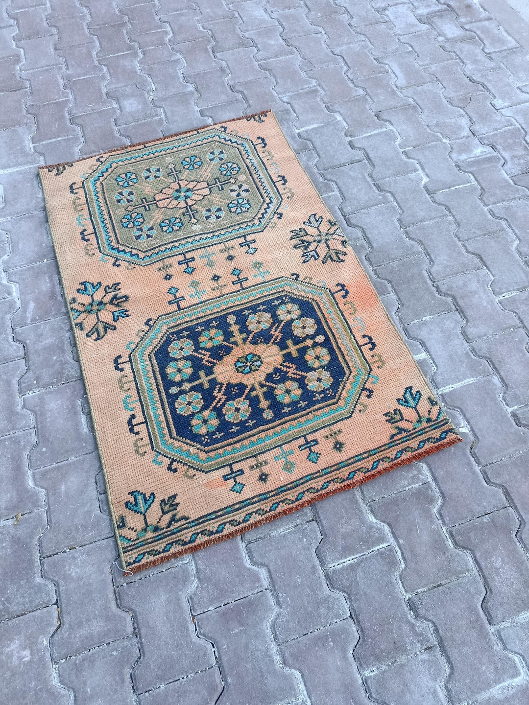 3x4 Rug, Oushak Rug,3x4 Small Rug, 3x4 Vintage Small Rug, Anatolian Rug ...