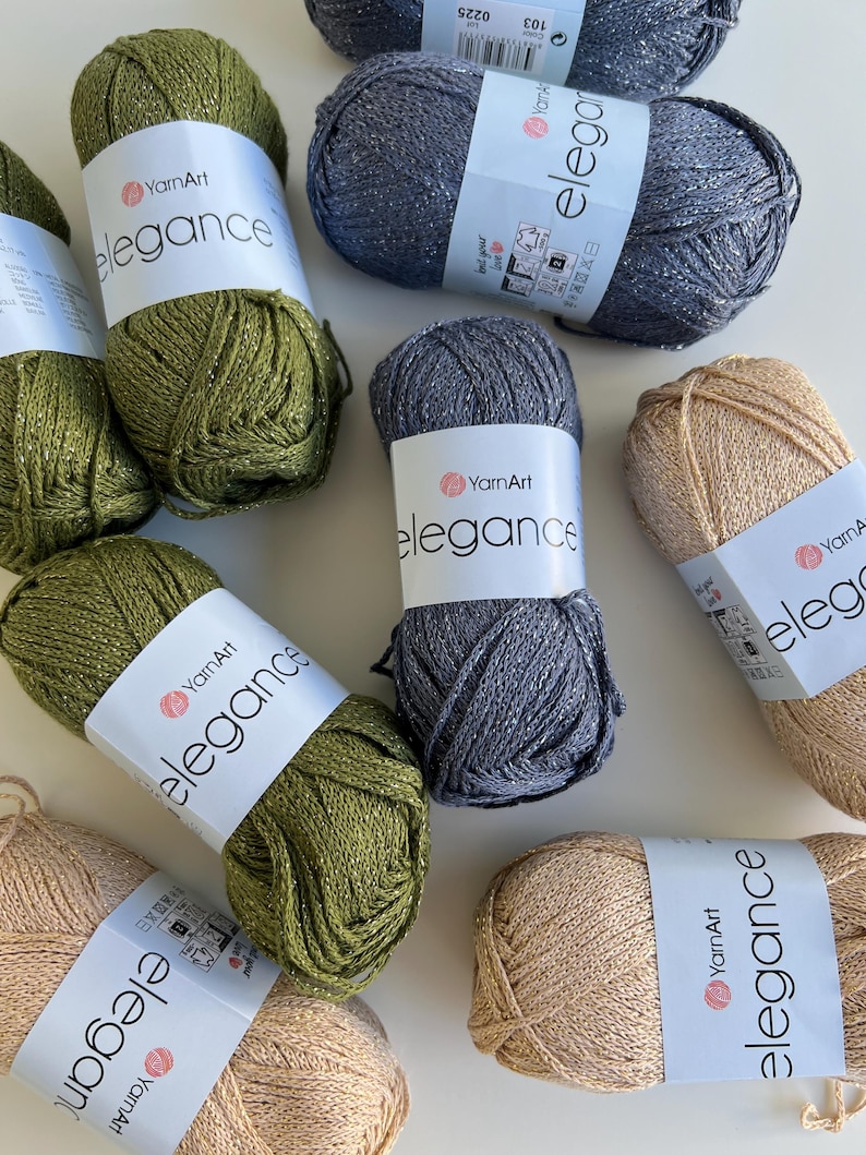 Metallic Glitter Knitting Yarn: Shiny Crochet Yarn - Etsy