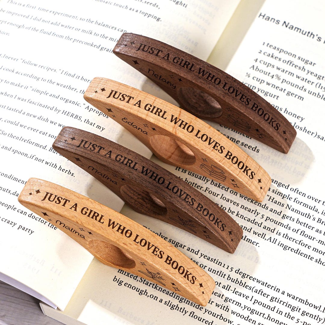 Personalized Book Page Holder, Custom Name Page Holder, Book Lover Gift ...