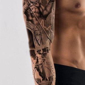 Egyptian God Tattoo Sleeve - Etsy