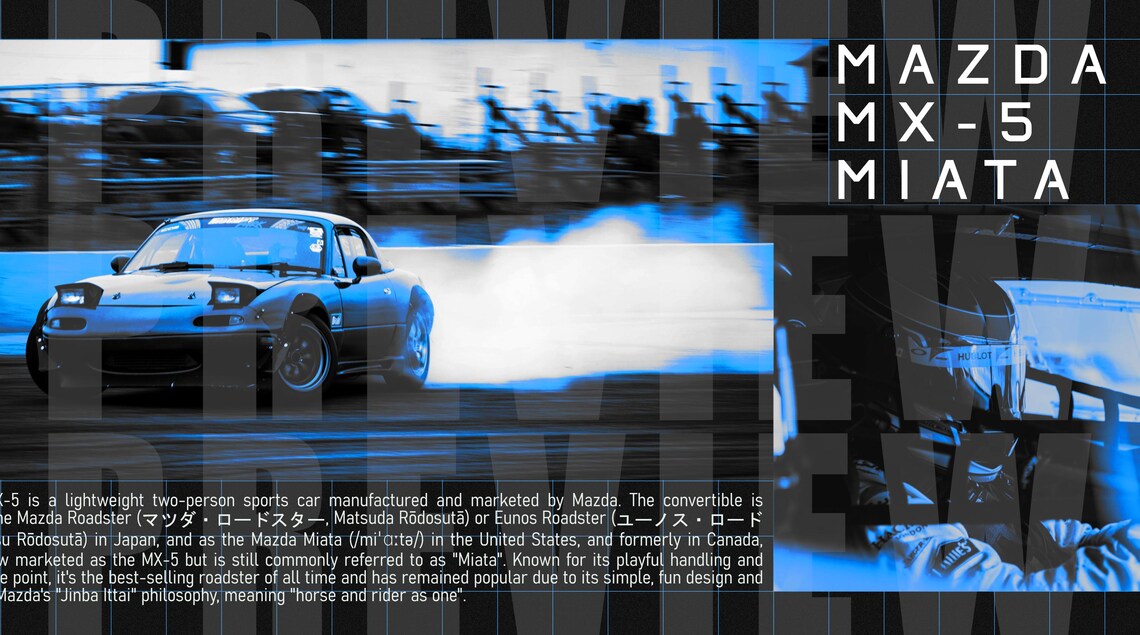 Mazda MX-5 Miata Digital Poster - Etsy