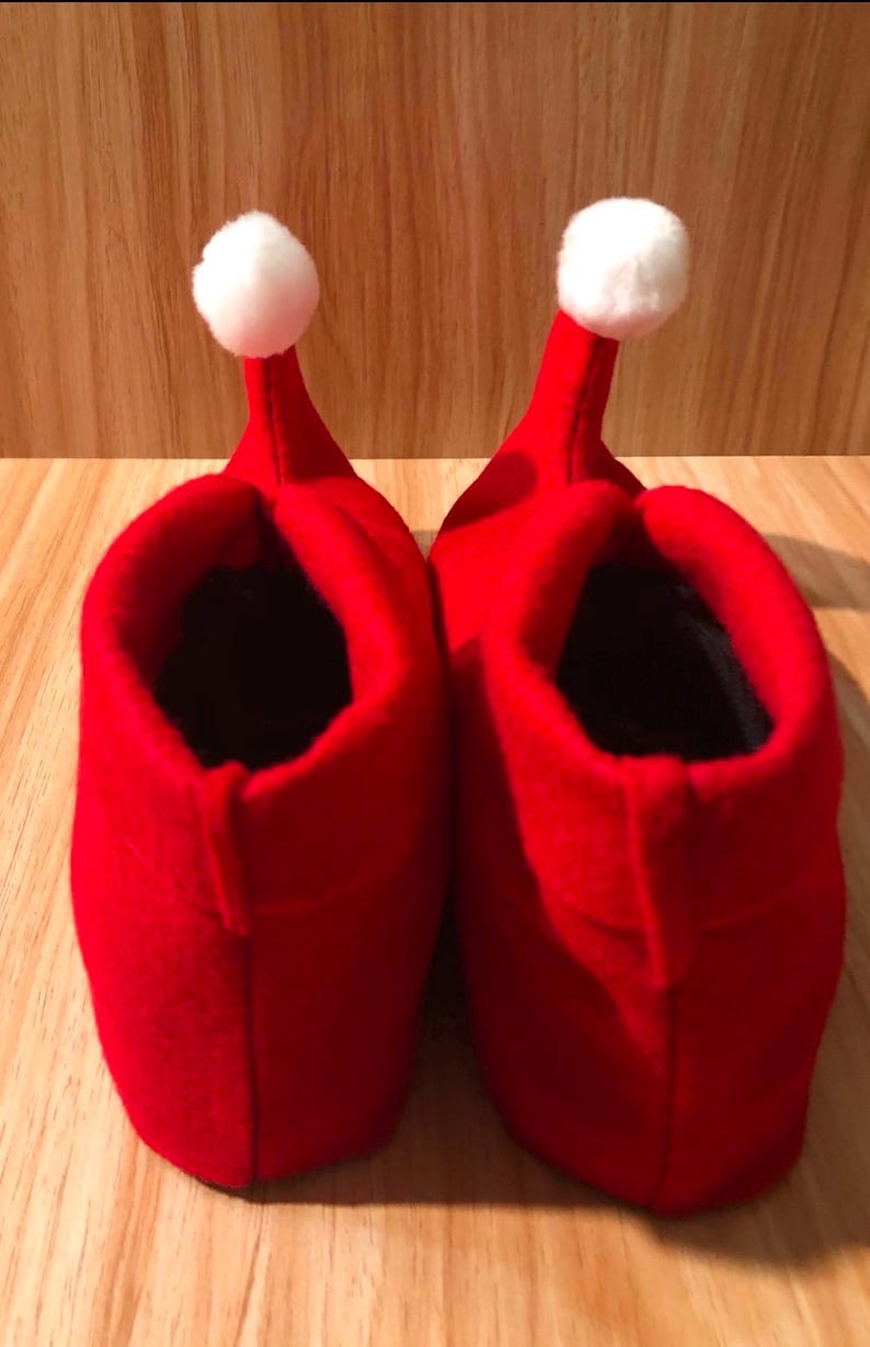 Adult Santa Shoe Covers ( Elf, the Grinch) With Pompom/bells/plain - Etsy