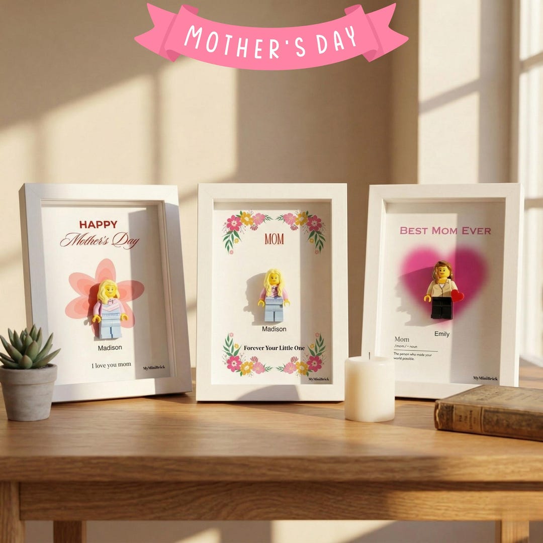 Mother's Day Gift, Personalized Minifigure Frame, Custom Keepsake for ...