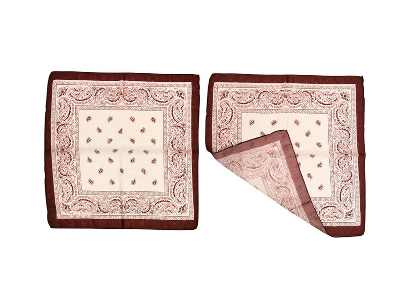 Paisley Cotton Bandana 20x20" – Classic Western Vintage Headscarf ...