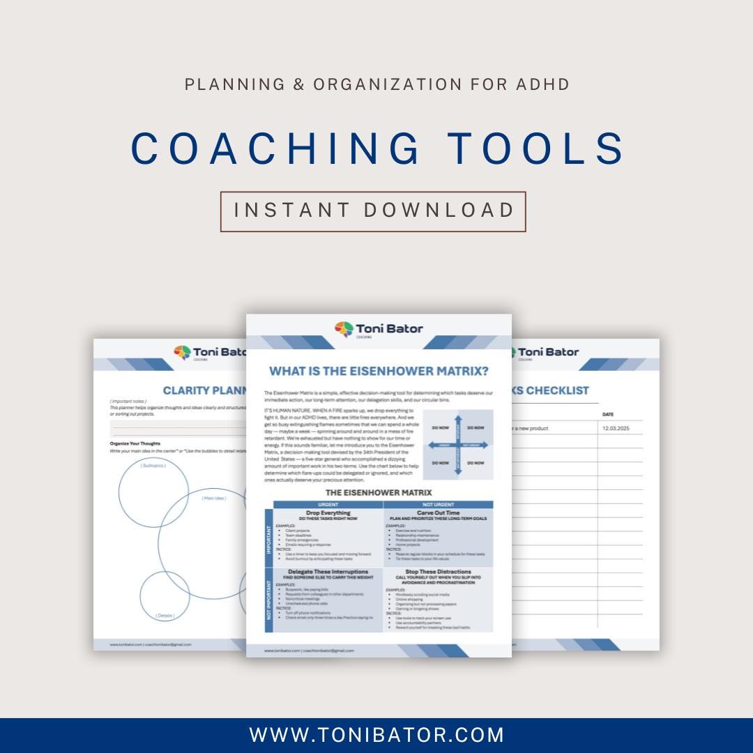 Executive Functioning Planner Bundle for ADHD and Neurodivergent ...