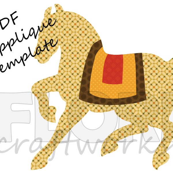 Carousel Horse Applique - Etsy