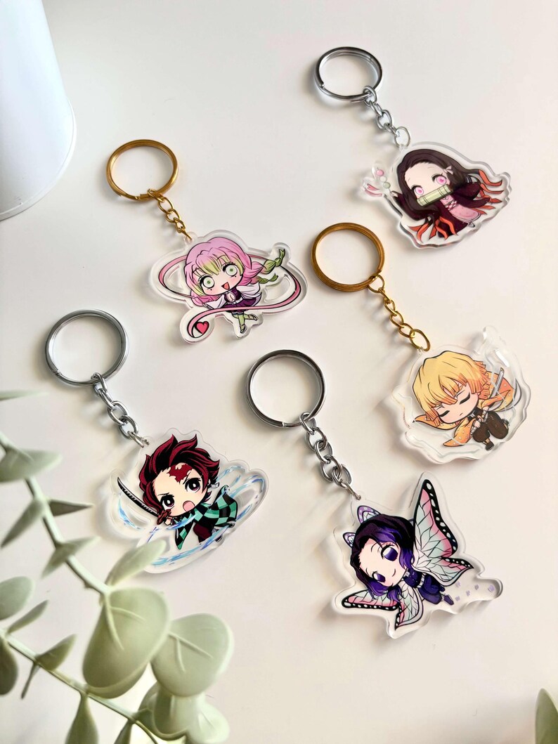 Handmade Anime Acrylic Keychain, Japanese Manga Charm, Artist-made ...