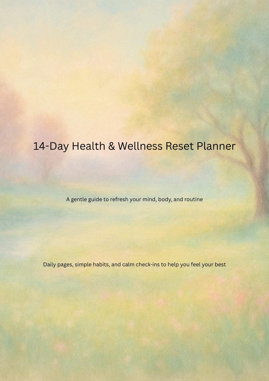 14-day Health and Wellness Reset Planner • Printable Self-care Journal ...
