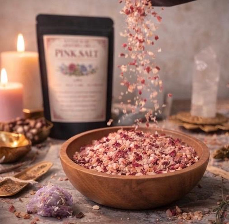 Pink Salt Ritual Blend | Love • Calm • Emotional Healing | Botanical ...