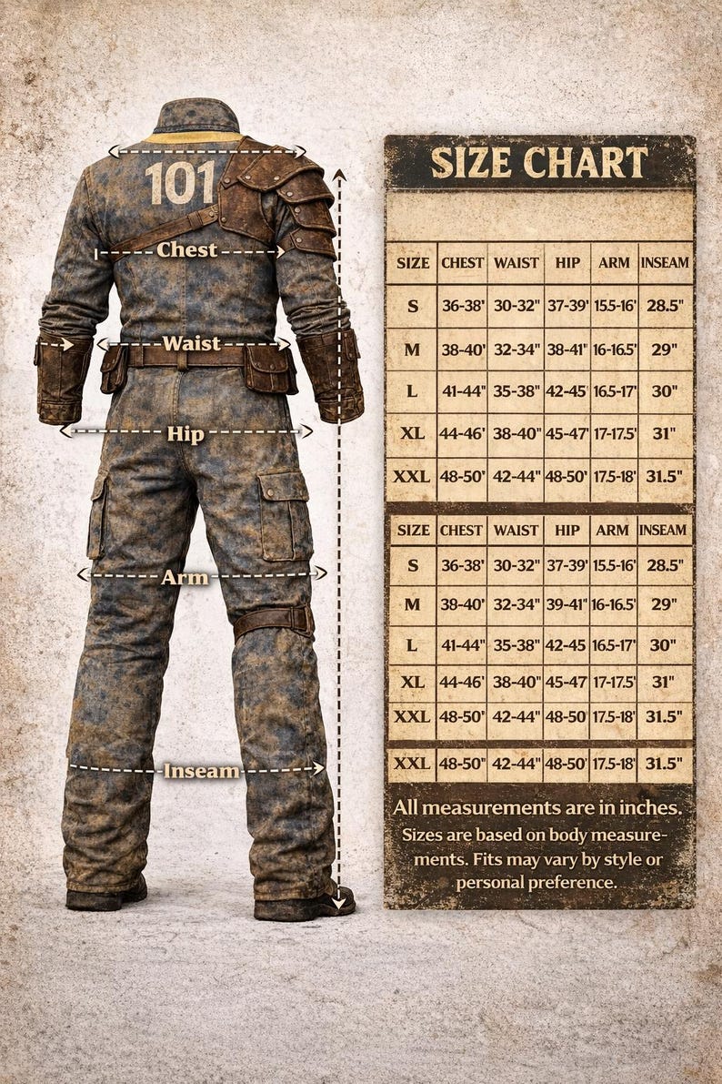 Fallout Vault 101 Distressed Cotton Jumpsuit – Post-apocalyptic Ranger ...