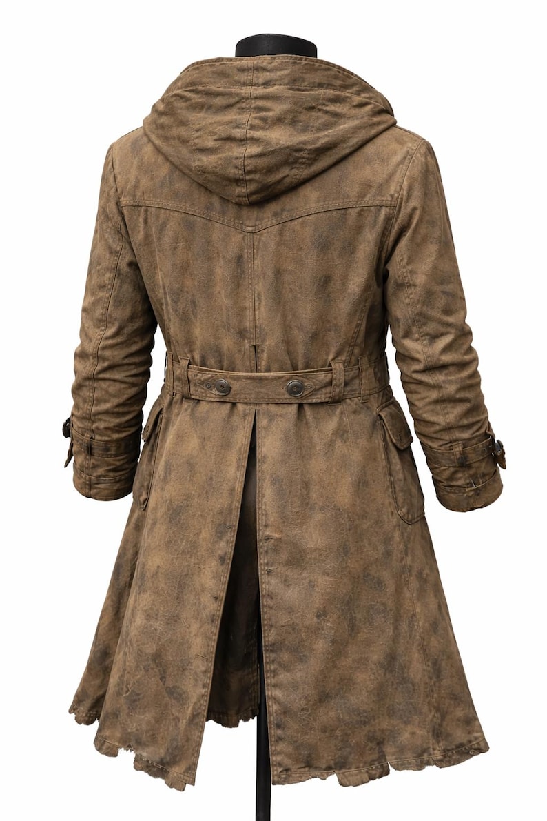 Wasteland Trench Coat | Distressed Cotton Duster, Post-apocalyptic ...