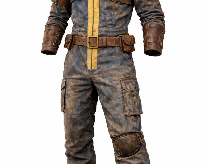 Fallout Vault 101 Distressed Cotton Jumpsuit – Post-apocalyptic Ranger ...