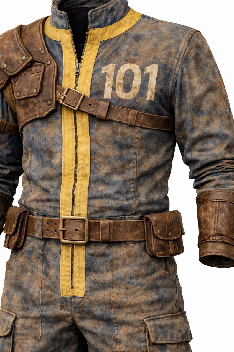 Fallout Vault 101 Distressed Cotton Jumpsuit – Post-apocalyptic Ranger ...