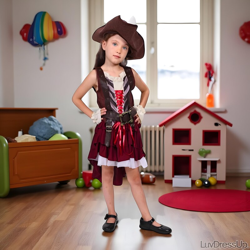 Kids Girls Pirate Costume - Etsy