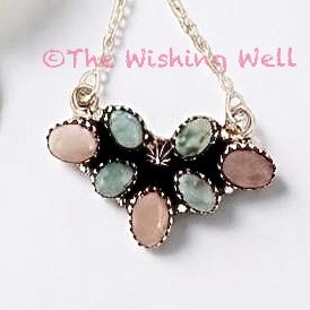 Laramore & Pink Opal Necklace | Sterling Silver 925 | OOAK | 16–18 ...