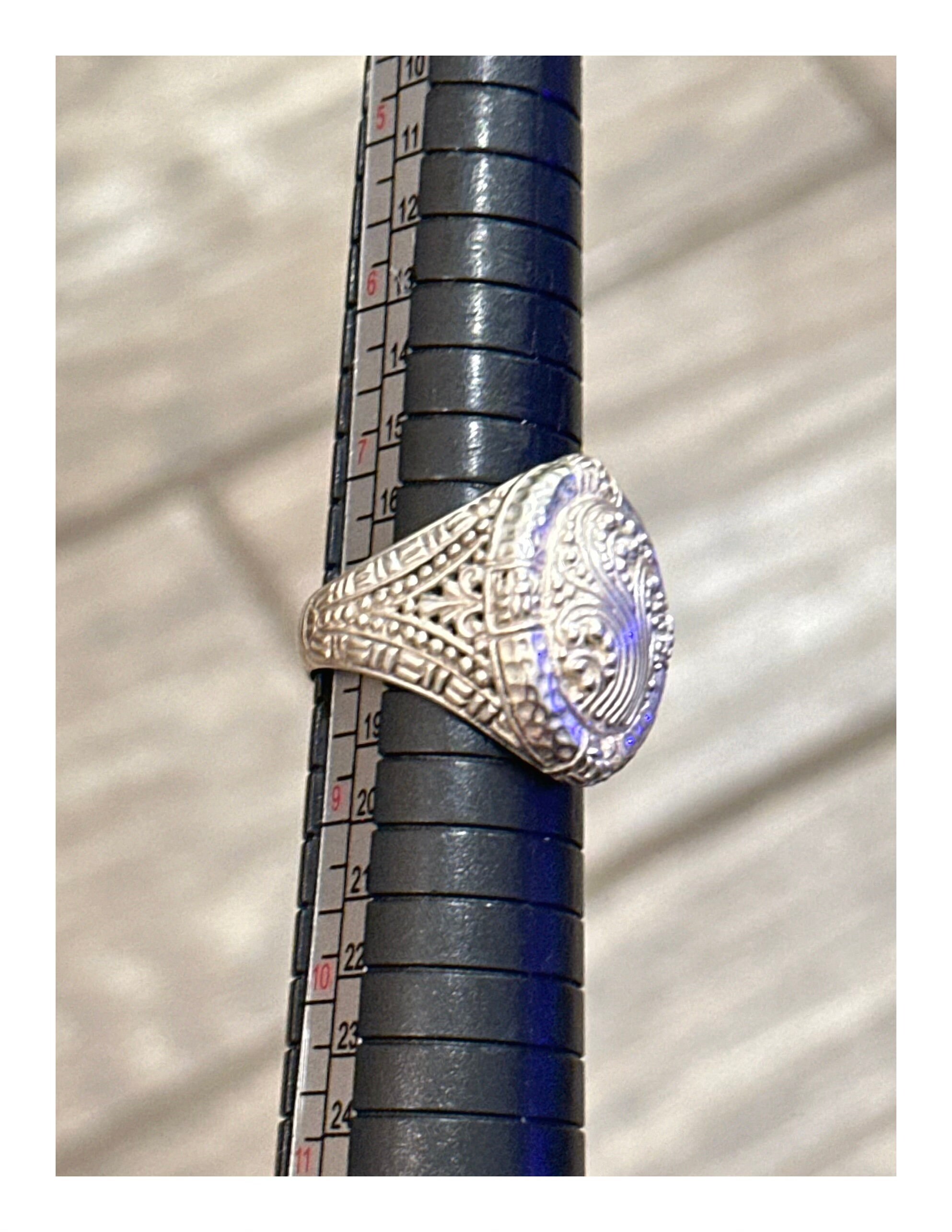 Sarda Bali Filigree Signet .925 Ring Size 8 Rare - Etsy