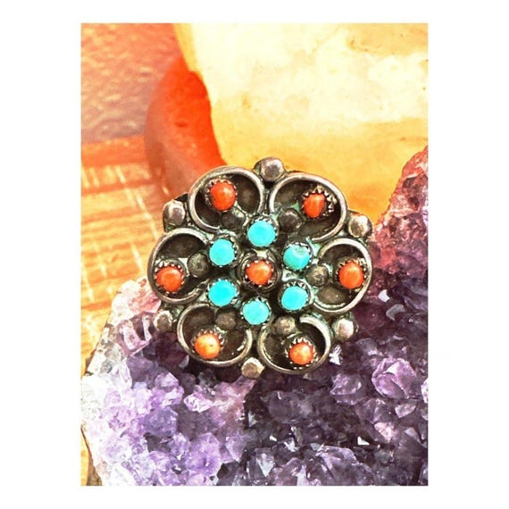 Very Old Vintage Native American Snake Eyes Turquoise… - Gem