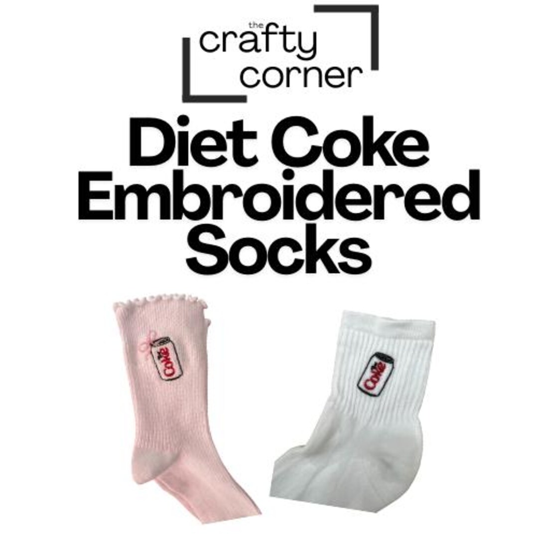 Diet Coke Embroidered Socks - Cozy Socks for Women - Etsy